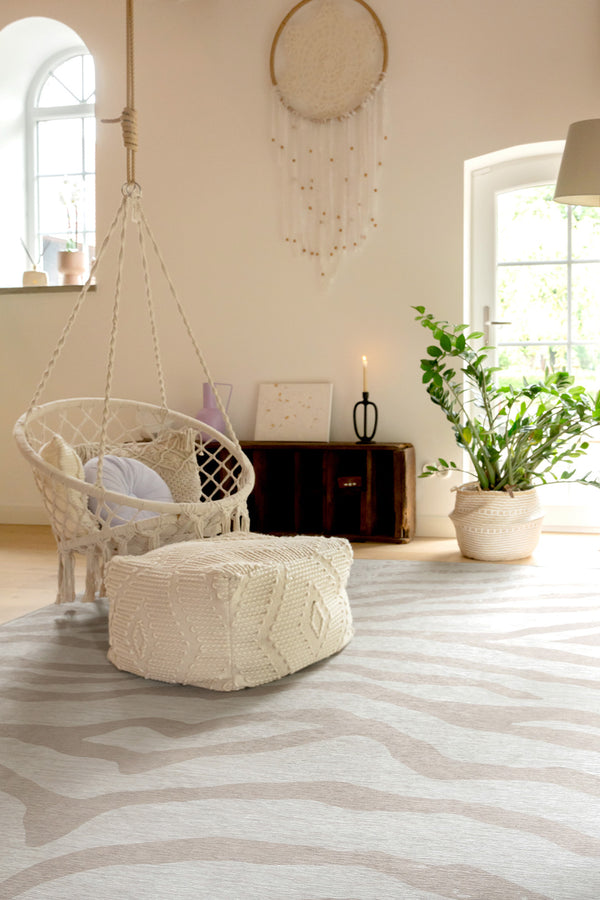 Zebra Sand Teppich | Animalisch & modern | Teppana